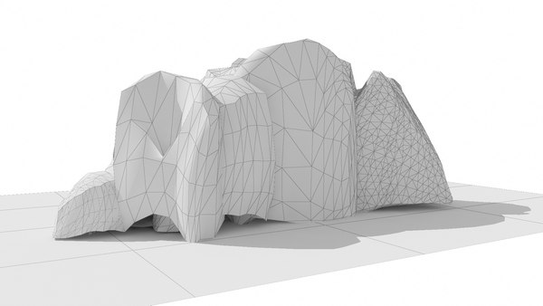 3d model stone waterfall