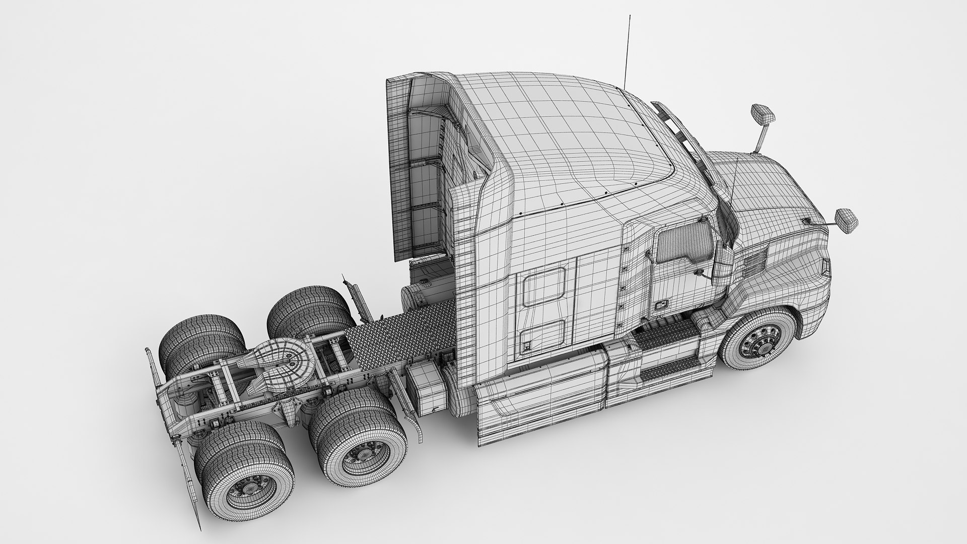 3D Model Semi Truck Generic - TurboSquid 1679166