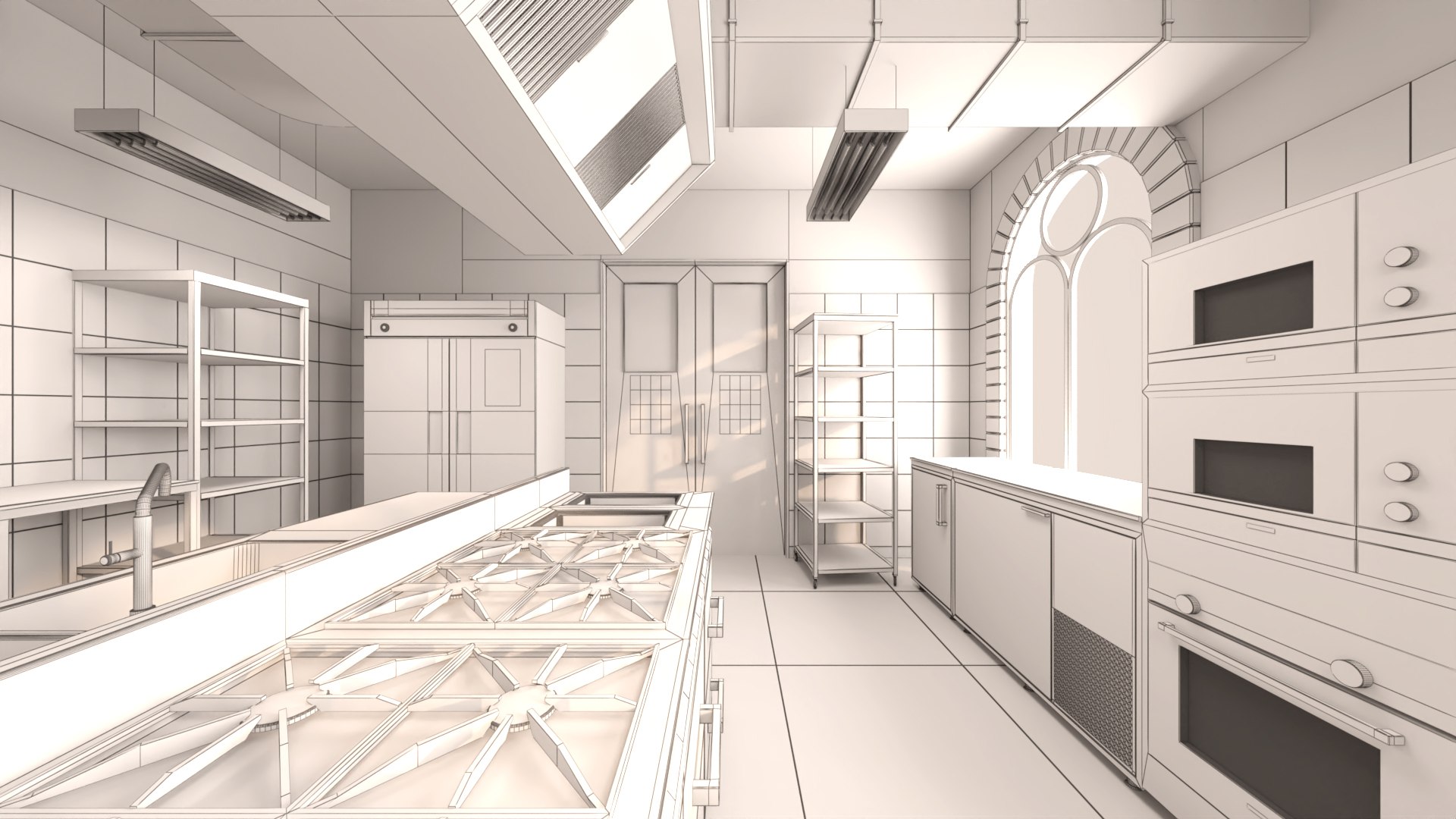 3D Commercial Kitchen Model - TurboSquid 2085759
