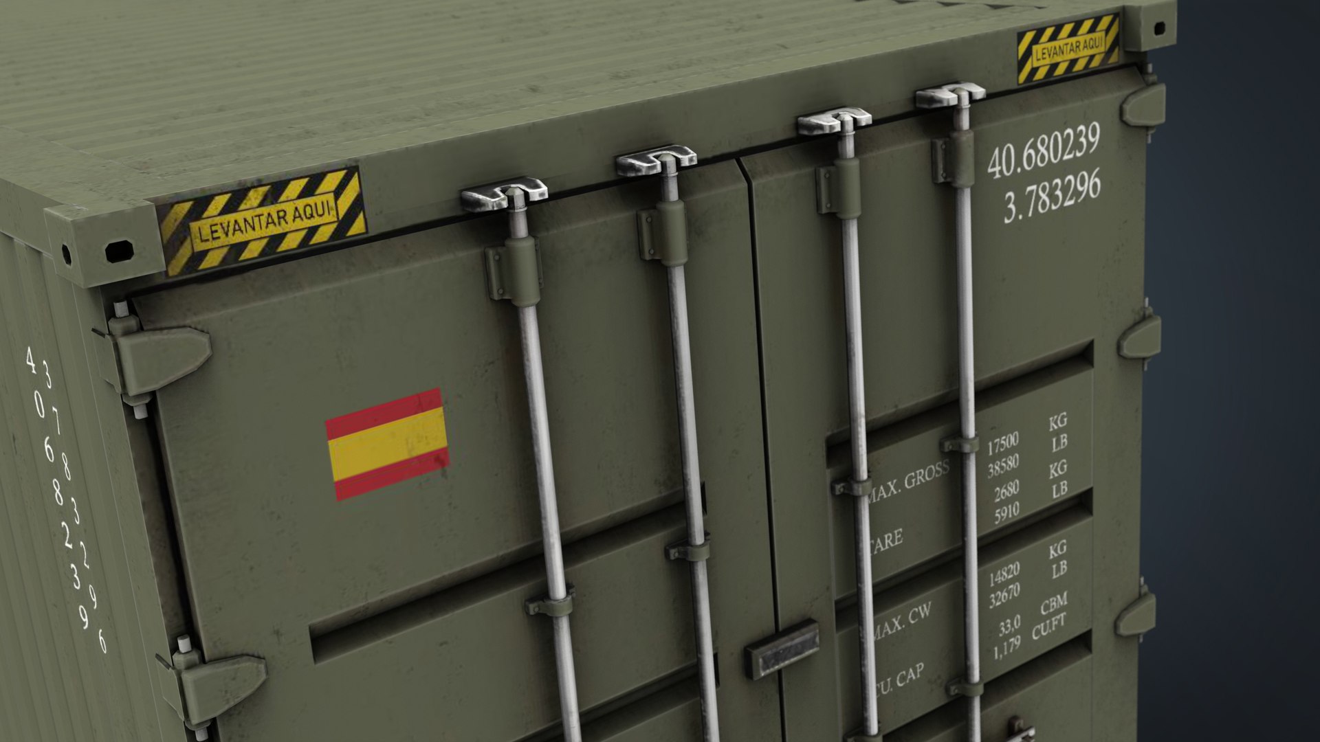 Spanish Military Container Green Model - TurboSquid 1352700