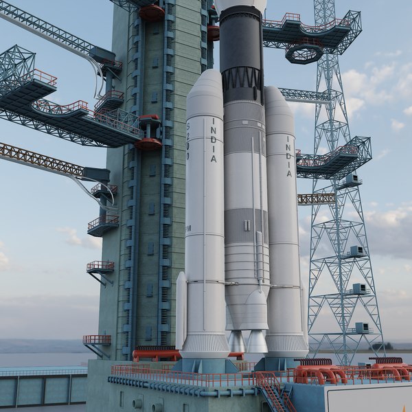 3D GSLV rocket - TurboSquid 1734692