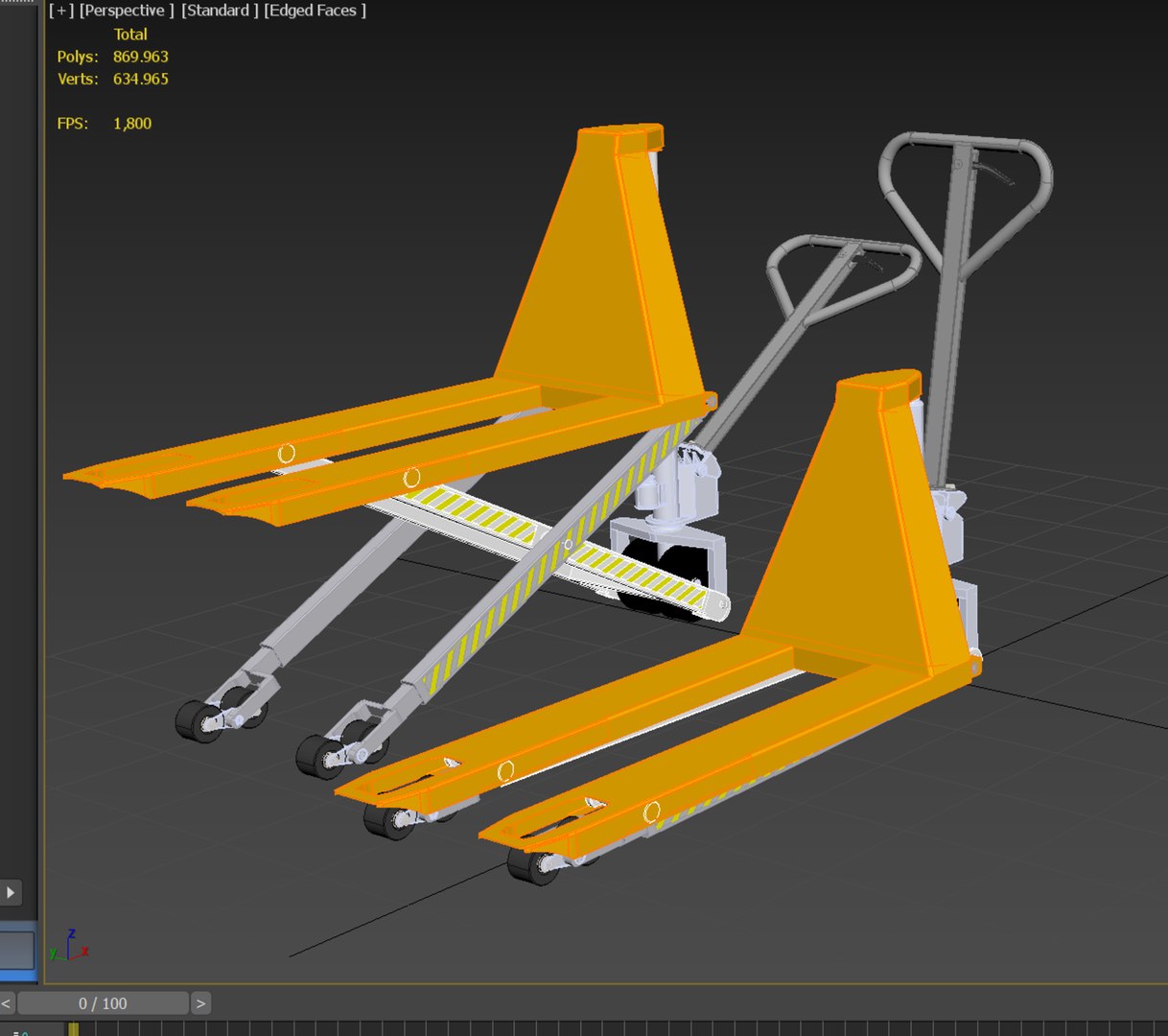 HAND PALLET TRUCK JACK PUMP JIGGER FORKLIFT 3D - TurboSquid 2047174