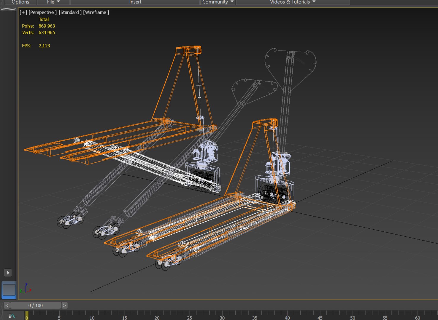 HAND PALLET TRUCK JACK PUMP JIGGER FORKLIFT 3D - TurboSquid 2047174
