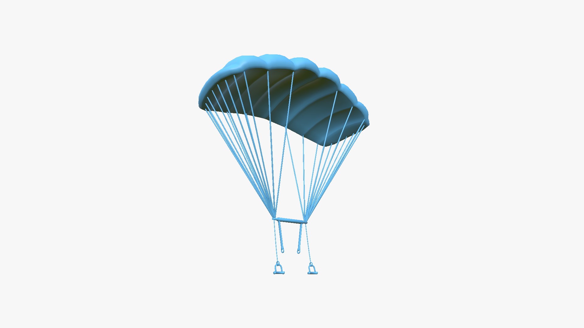 Parachute A02 Purple Yellow - Character Accessories Design 3D Model ...