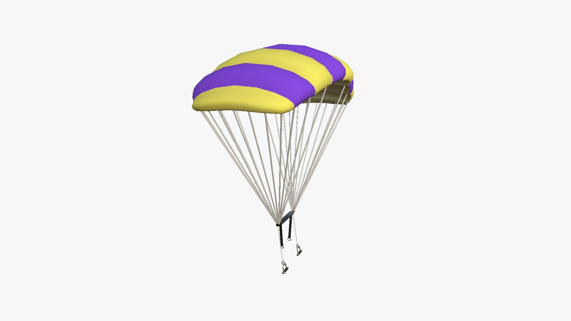Parachute A02 Purple Yellow - Character Accessories Design 3D Model ...