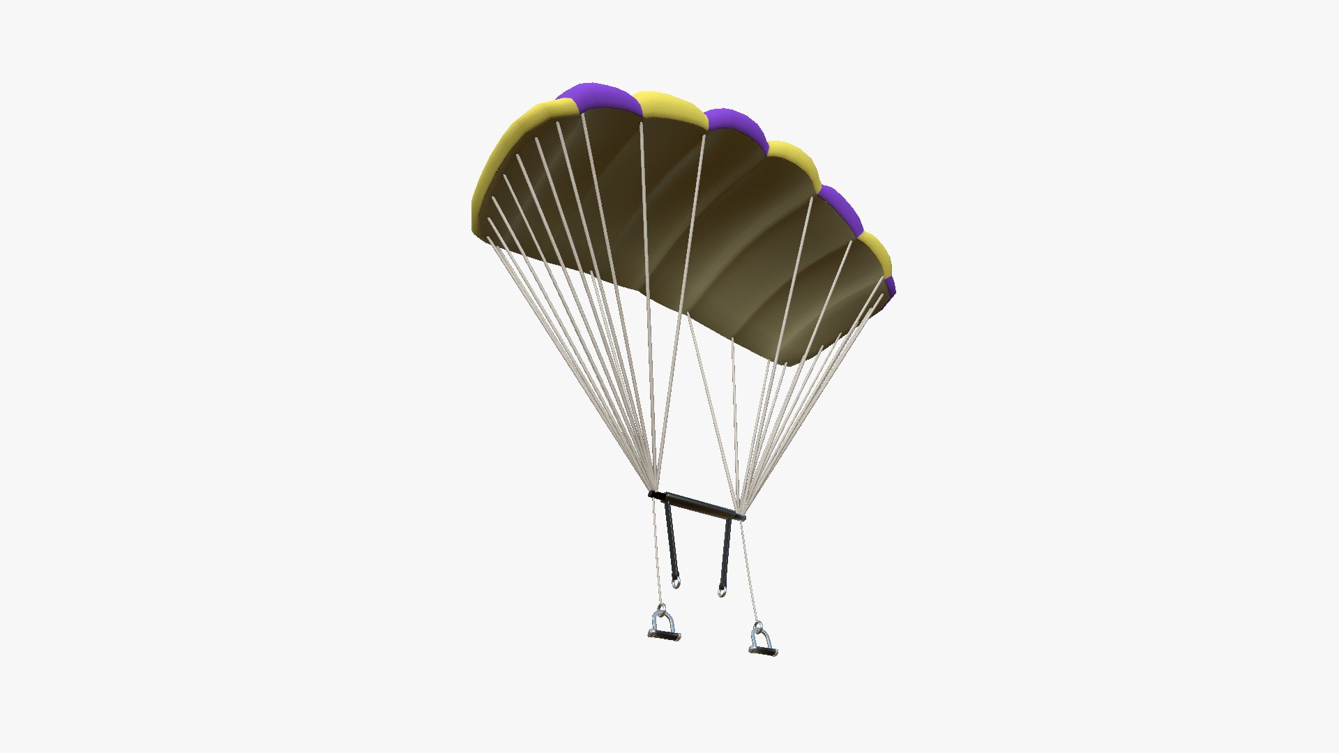 Parachute A02 Purple Yellow - Character Accessories Design 3D Model ...