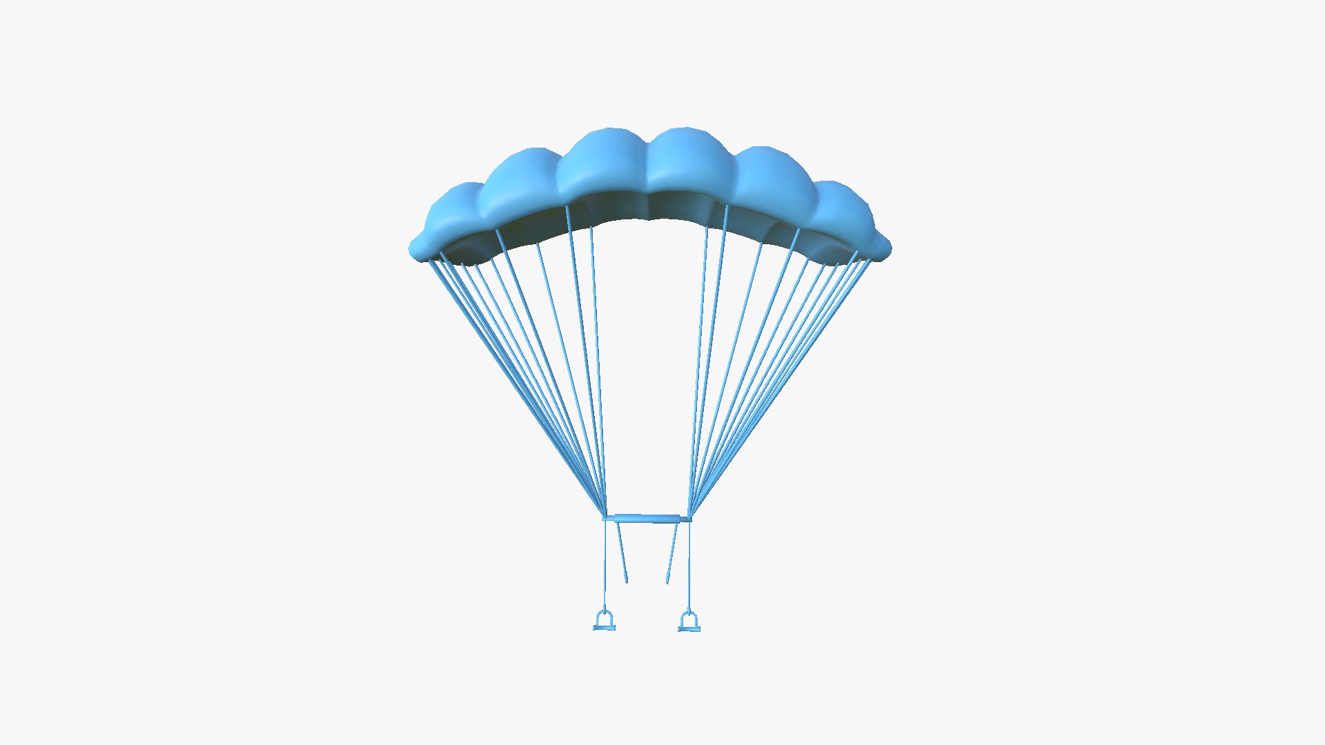Parachute A02 Purple Yellow - Character Accessories Design 3D Model ...