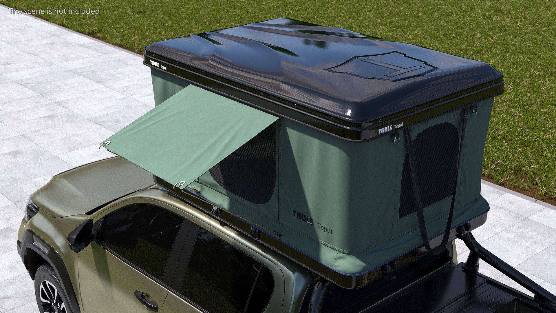 Hardshell Roof Top Tent Thule Basin Unfolded 3D Model - TurboSquid 2206588