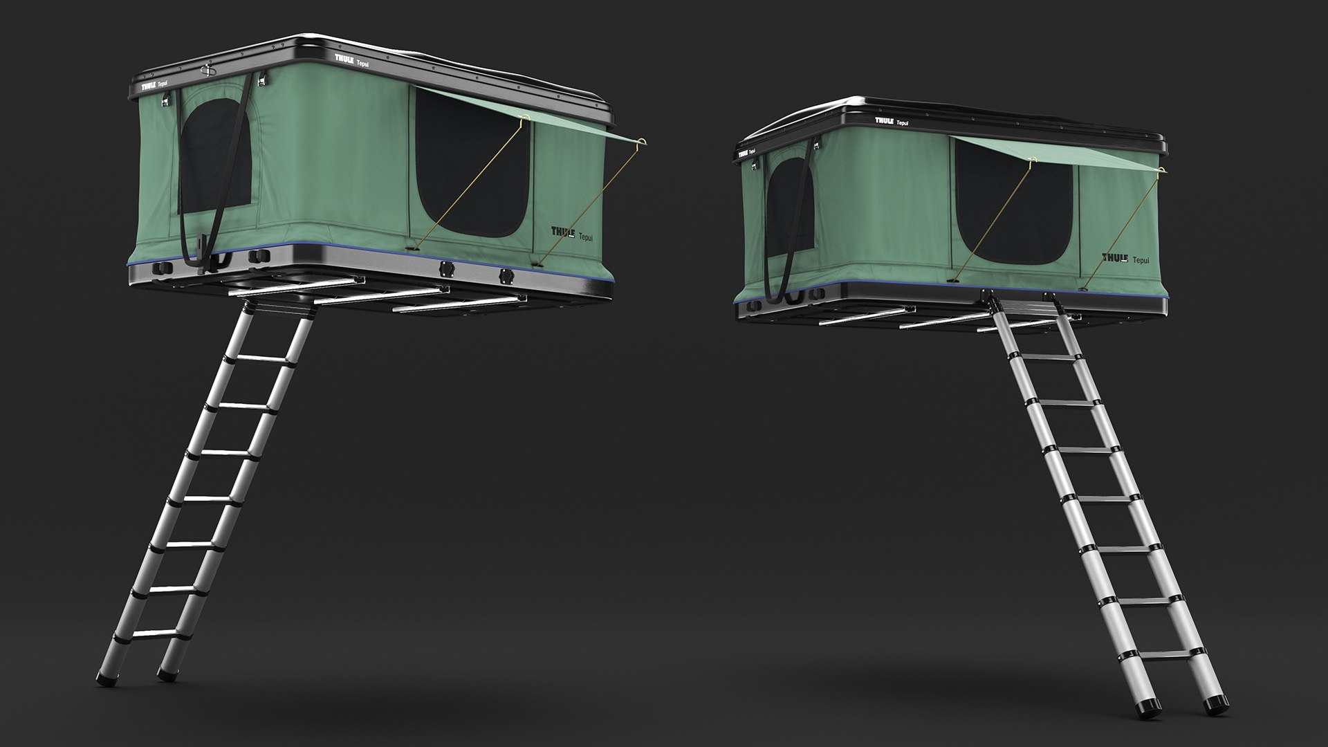 Hardshell Roof Top Tent Thule Basin Unfolded 3D Model - TurboSquid 2206588