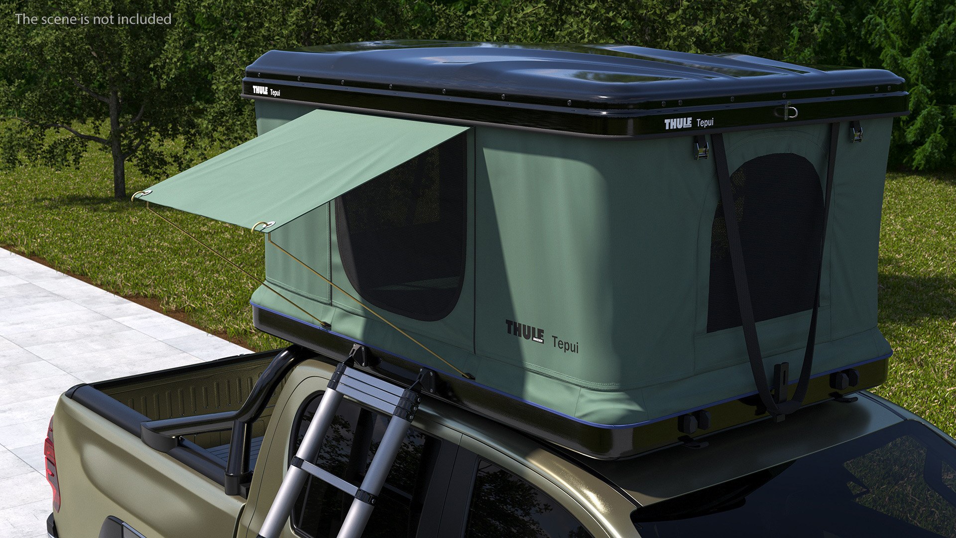 Hardshell Roof Top Tent Thule Basin Unfolded 3D Model - TurboSquid 2206588