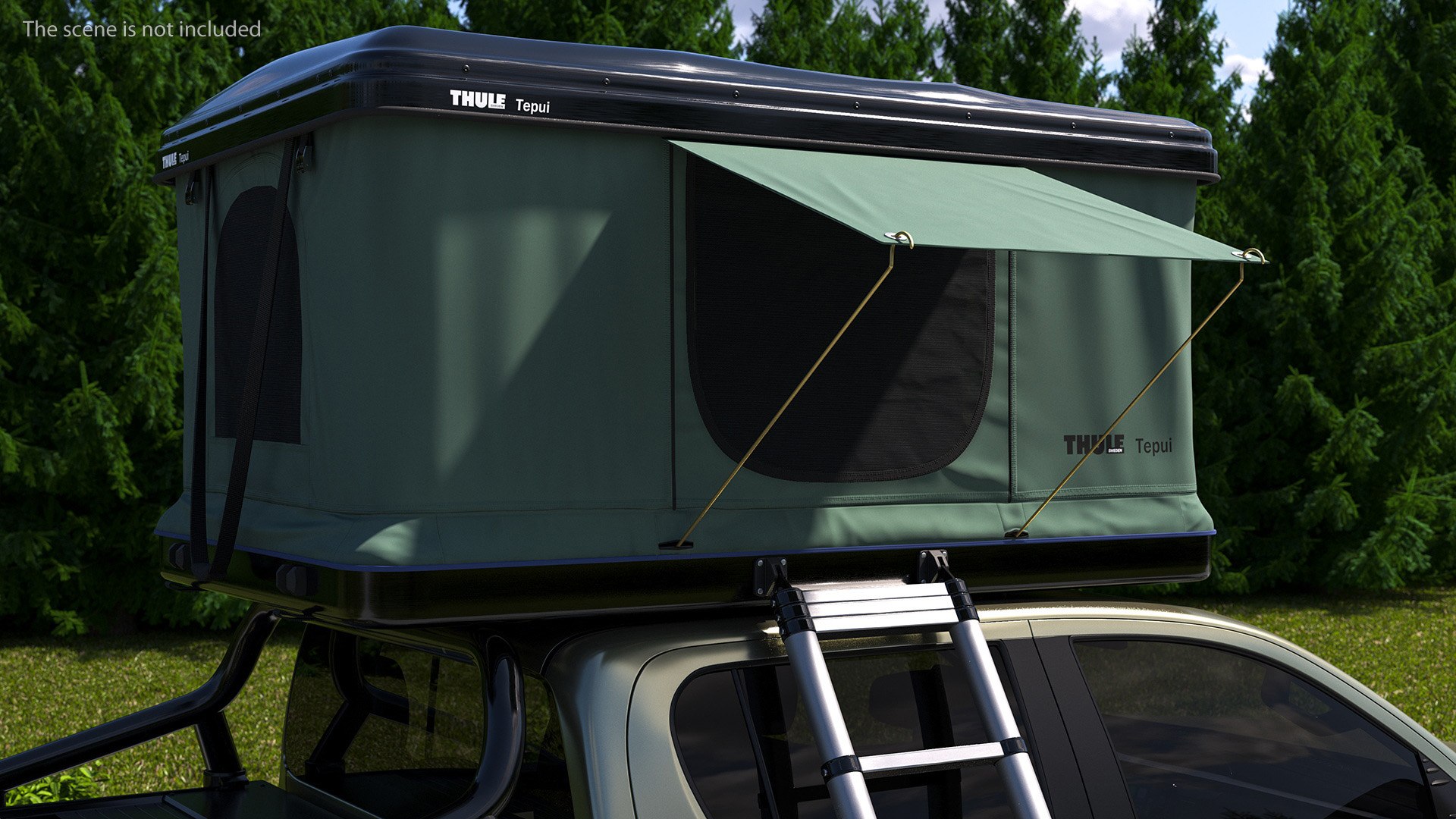 Hardshell Roof Top Tent Thule Basin Unfolded 3D Model - TurboSquid 2206588