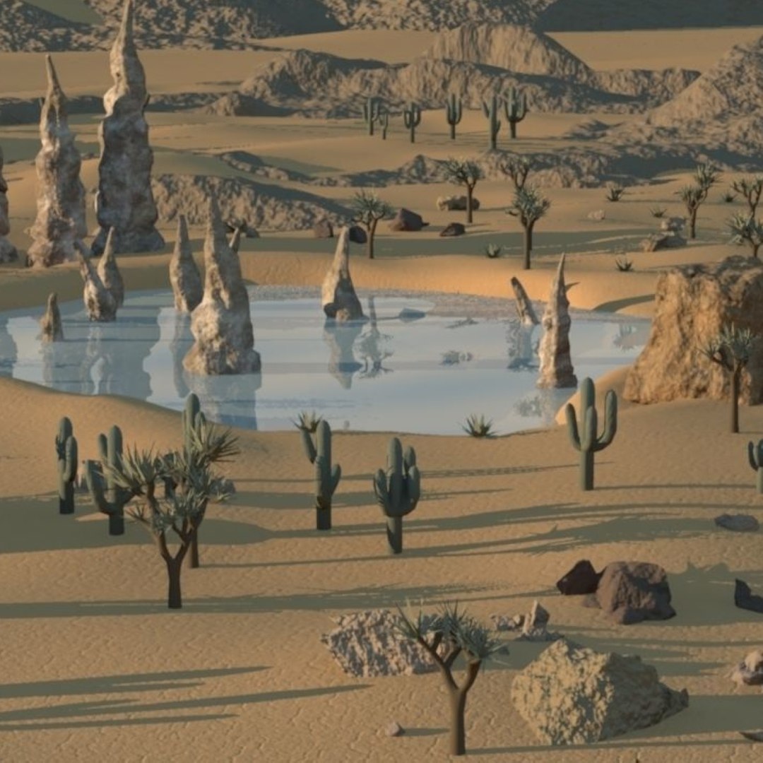3D Desert Background - TurboSquid 1631790