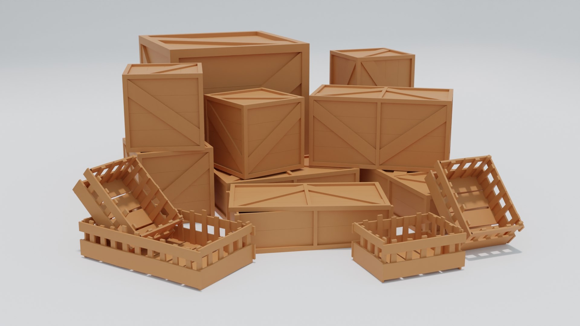 Boxes And Crate Collection 3D - TurboSquid 2261130