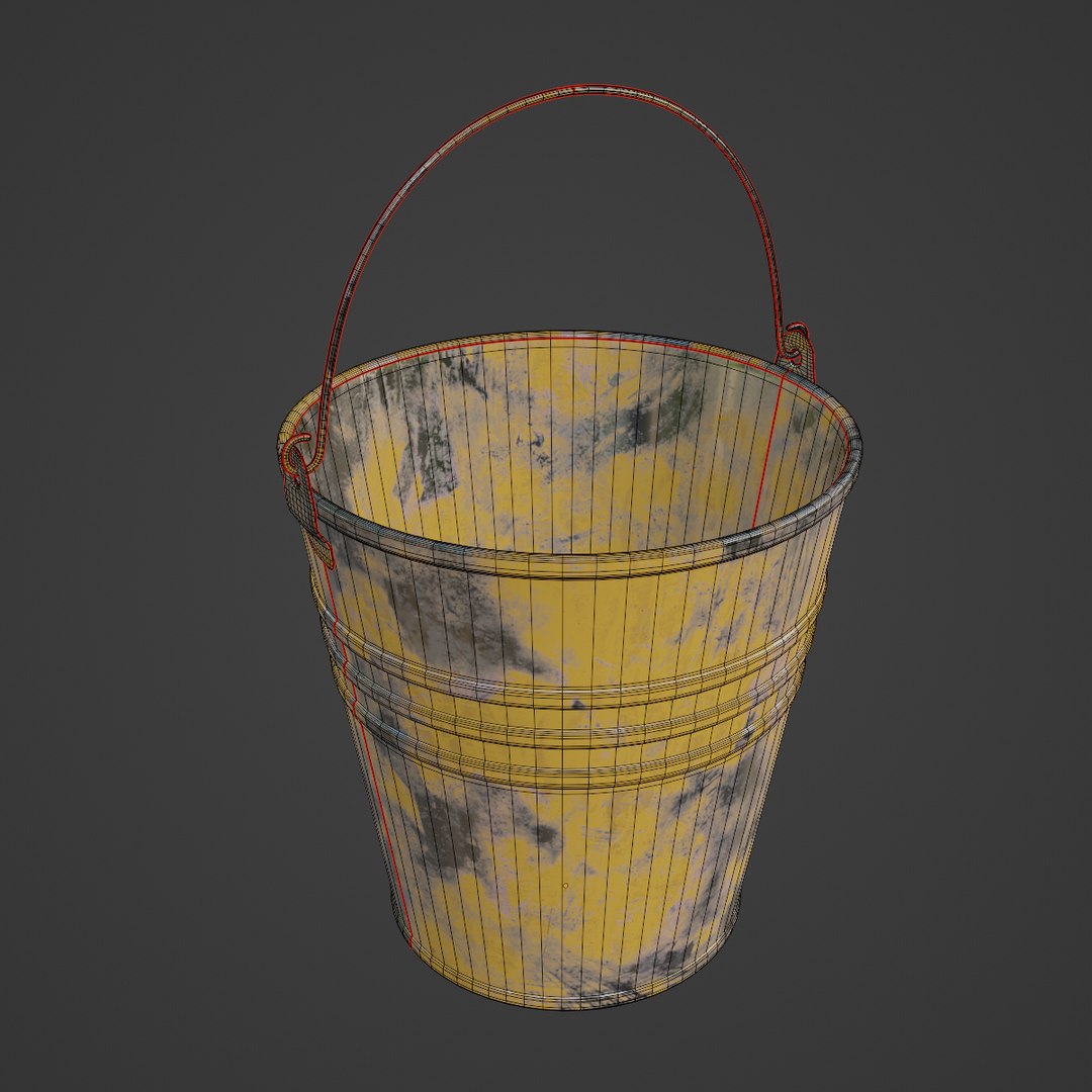 Painted Scrapped Steel Bucket 02 3D Model - TurboSquid 2307021