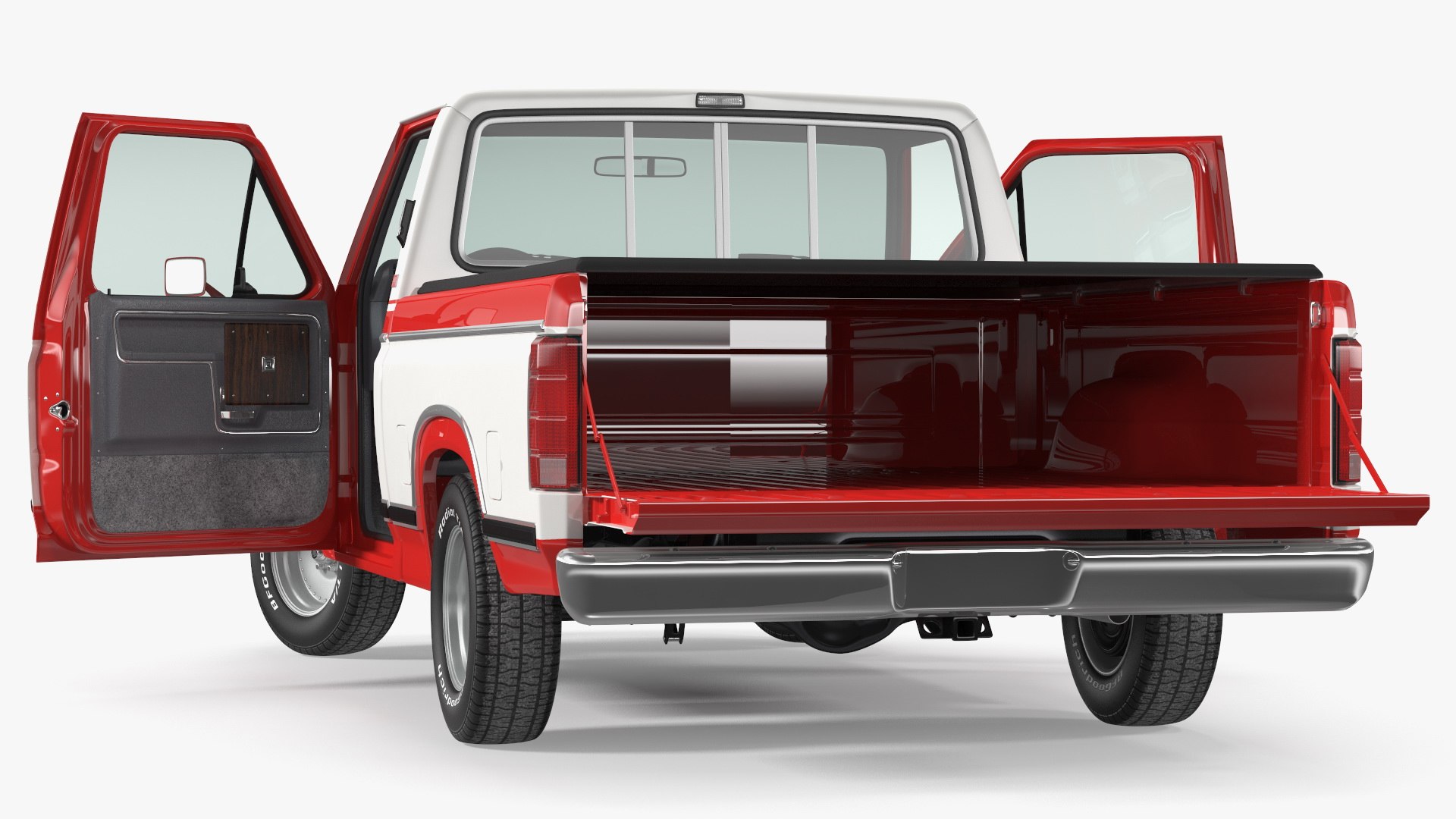 Ford F Series Ranger 1980 Pickup Truck Red Rigged 3D - TurboSquid 1846615