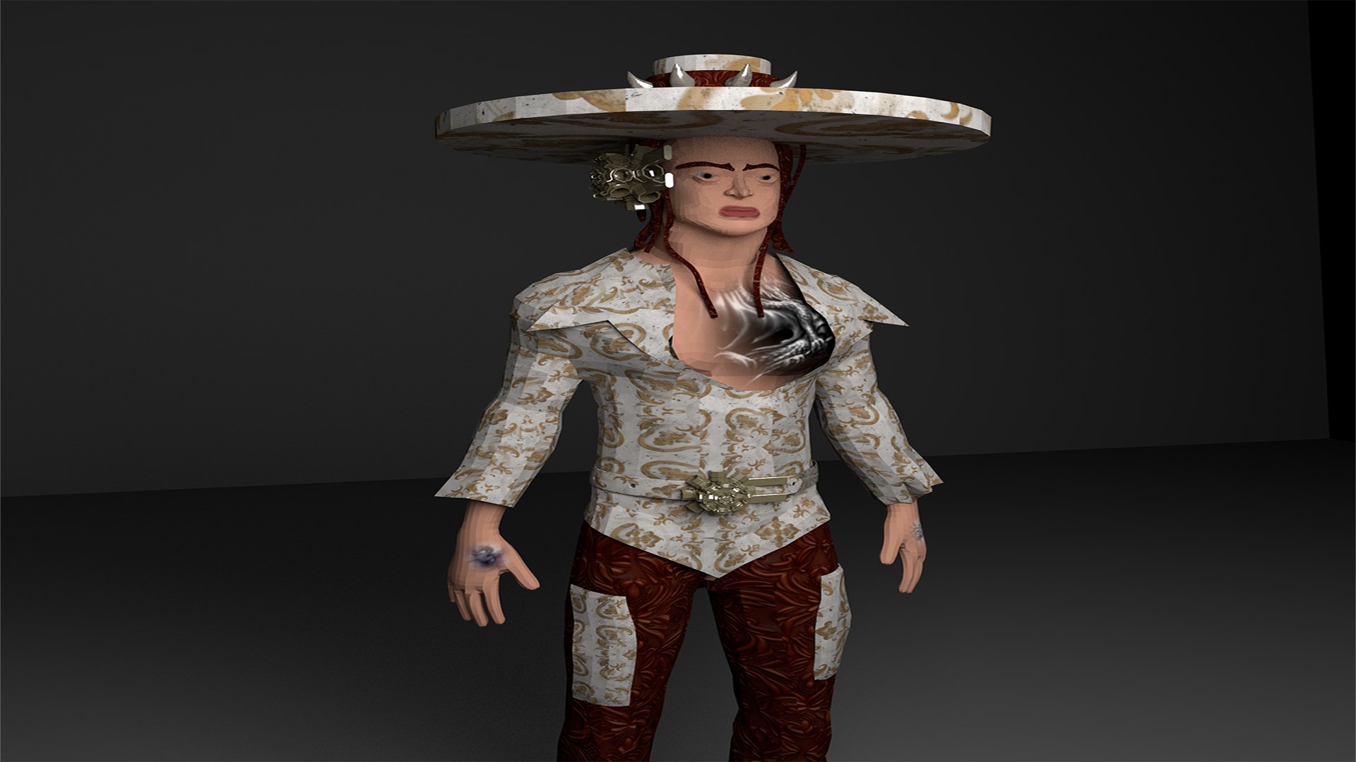 3D Cowboy Low Poly - TurboSquid 2289778