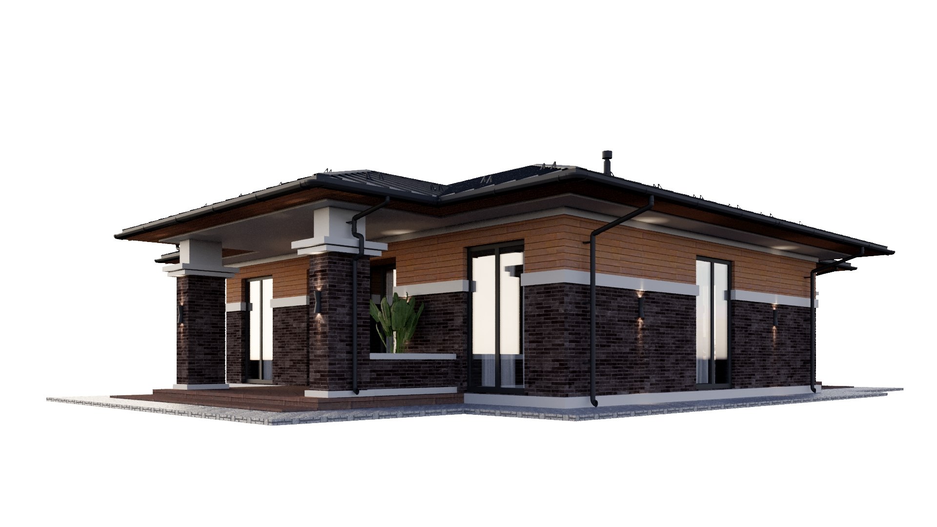 Modern Cottage House 2 Model - TurboSquid 2055615