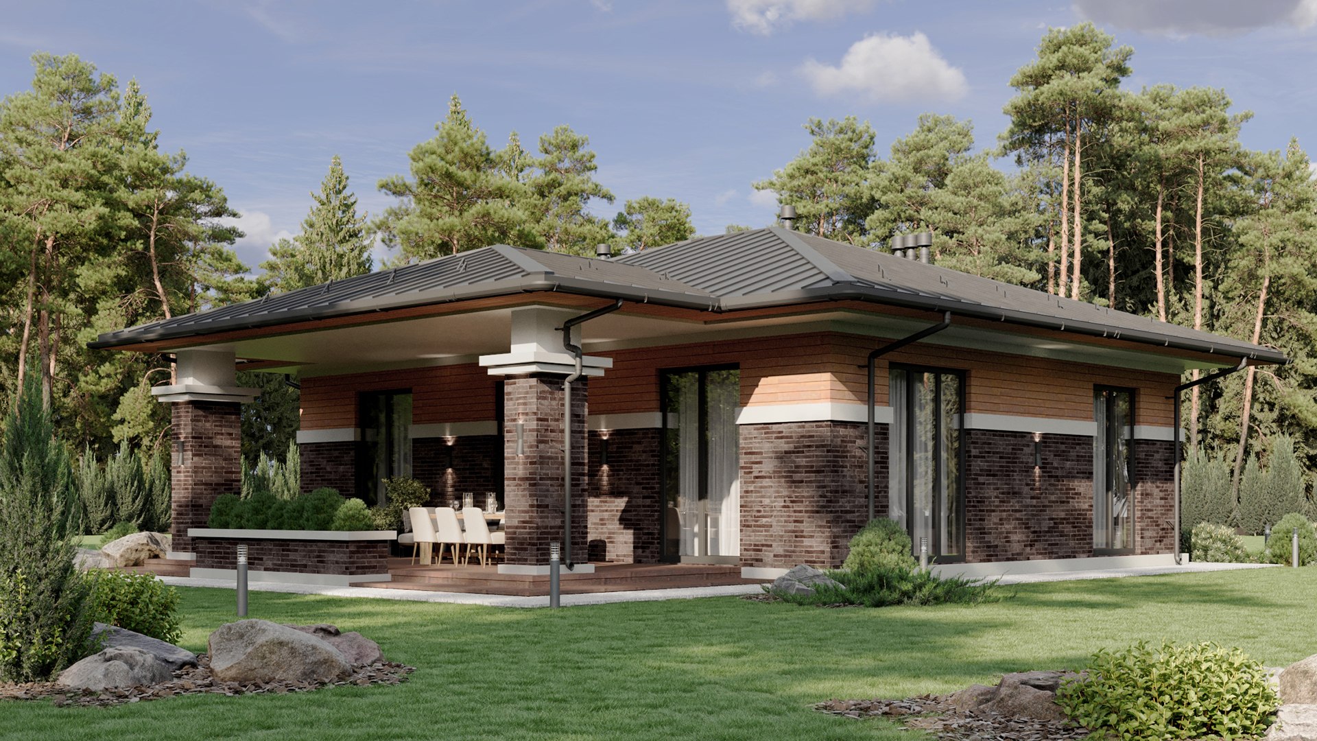 Modern Cottage House 2 Model - TurboSquid 2055615