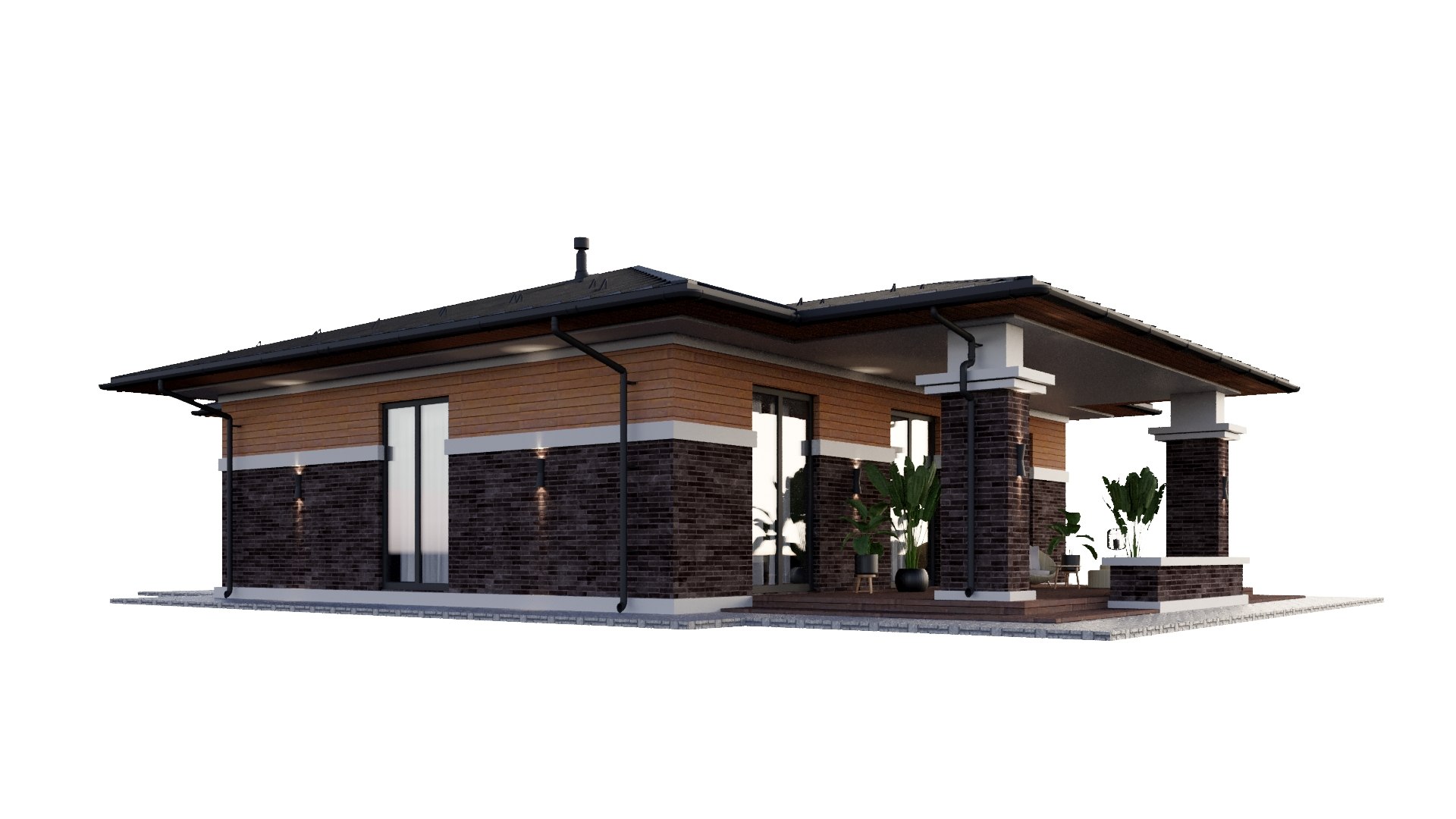 Modern Cottage House 2 Model - TurboSquid 2055615