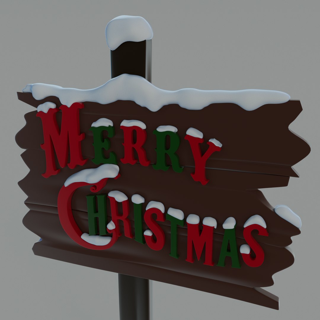 Christmas Sign Decoration 3d X