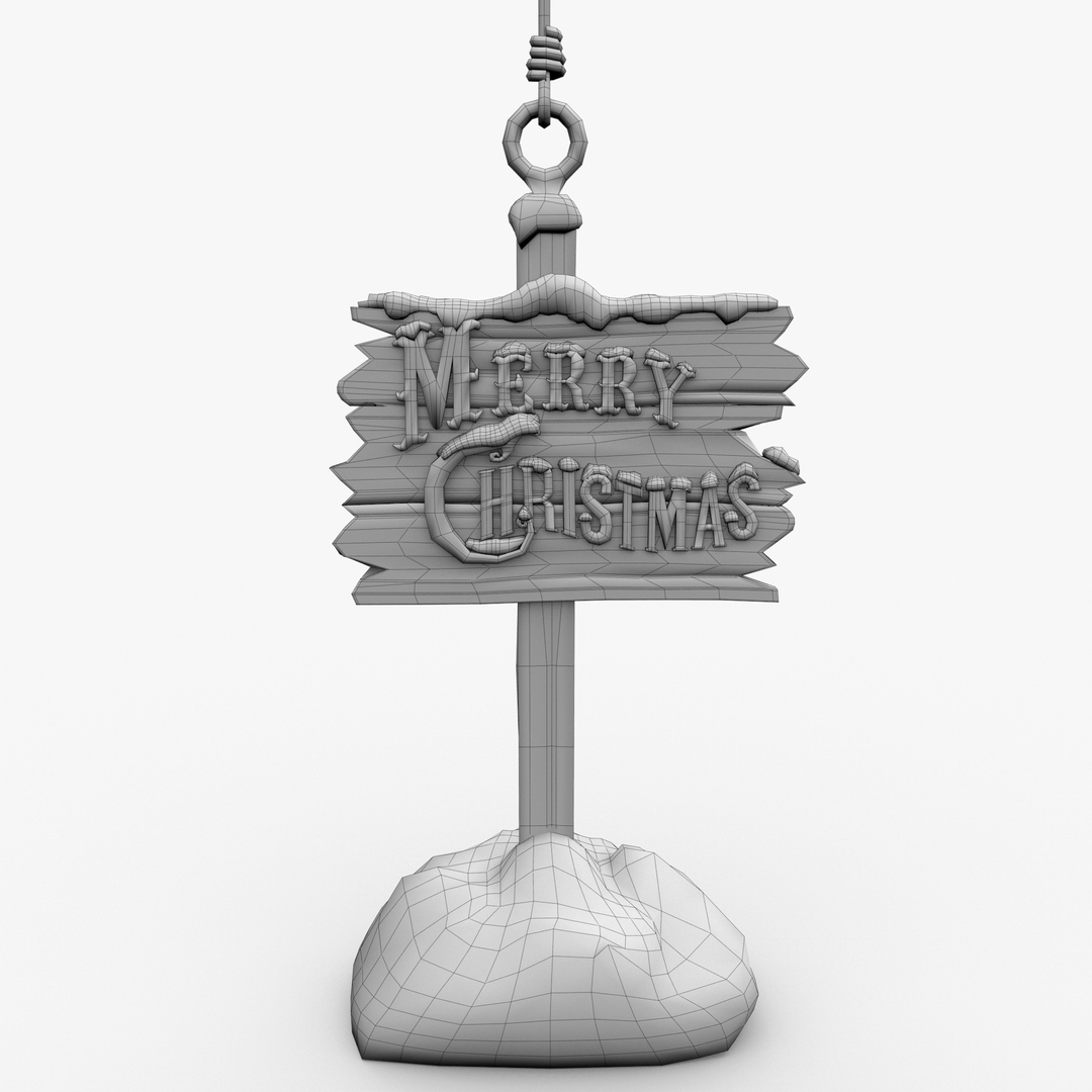 Christmas Sign Decoration 3d X