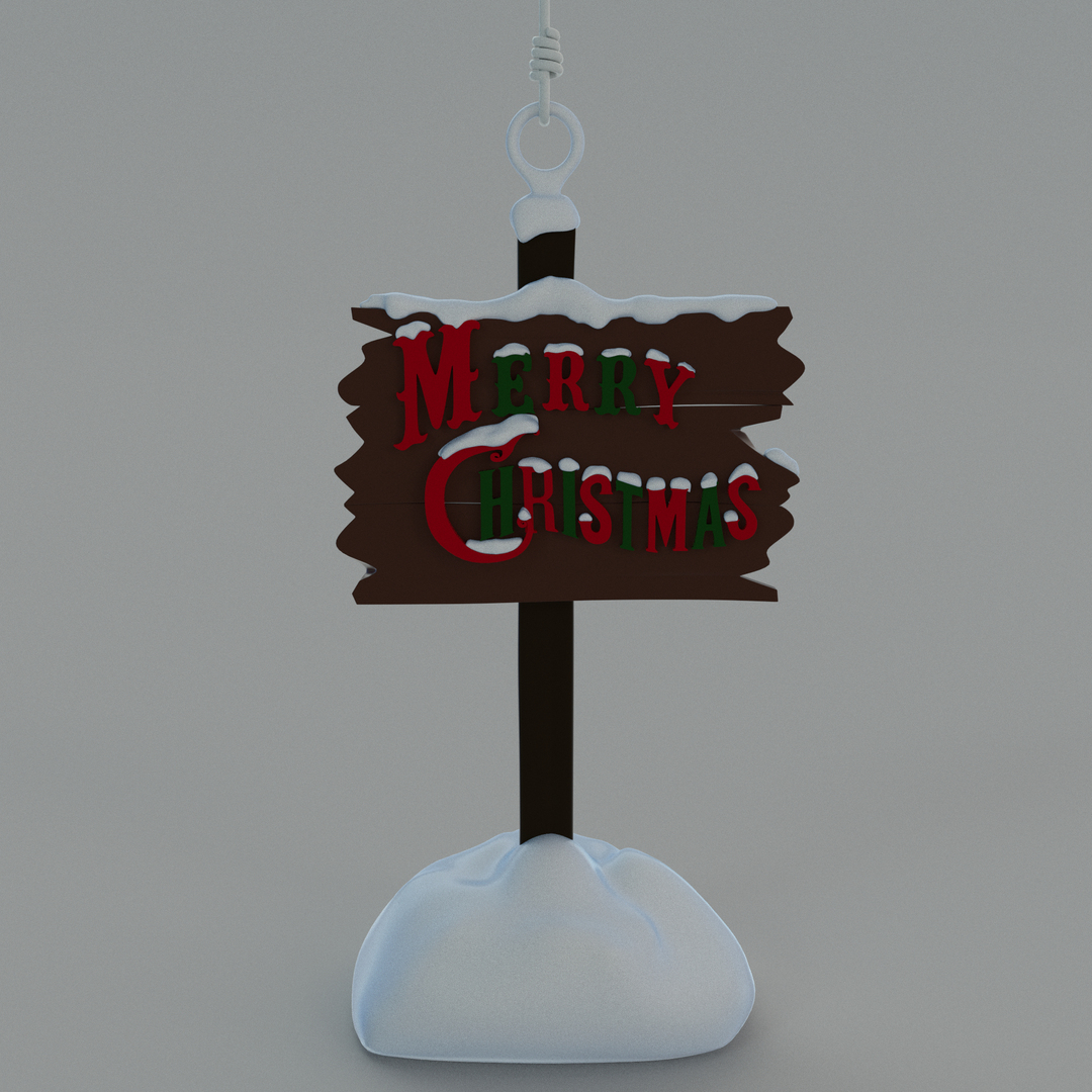 Christmas Sign Decoration 3d X