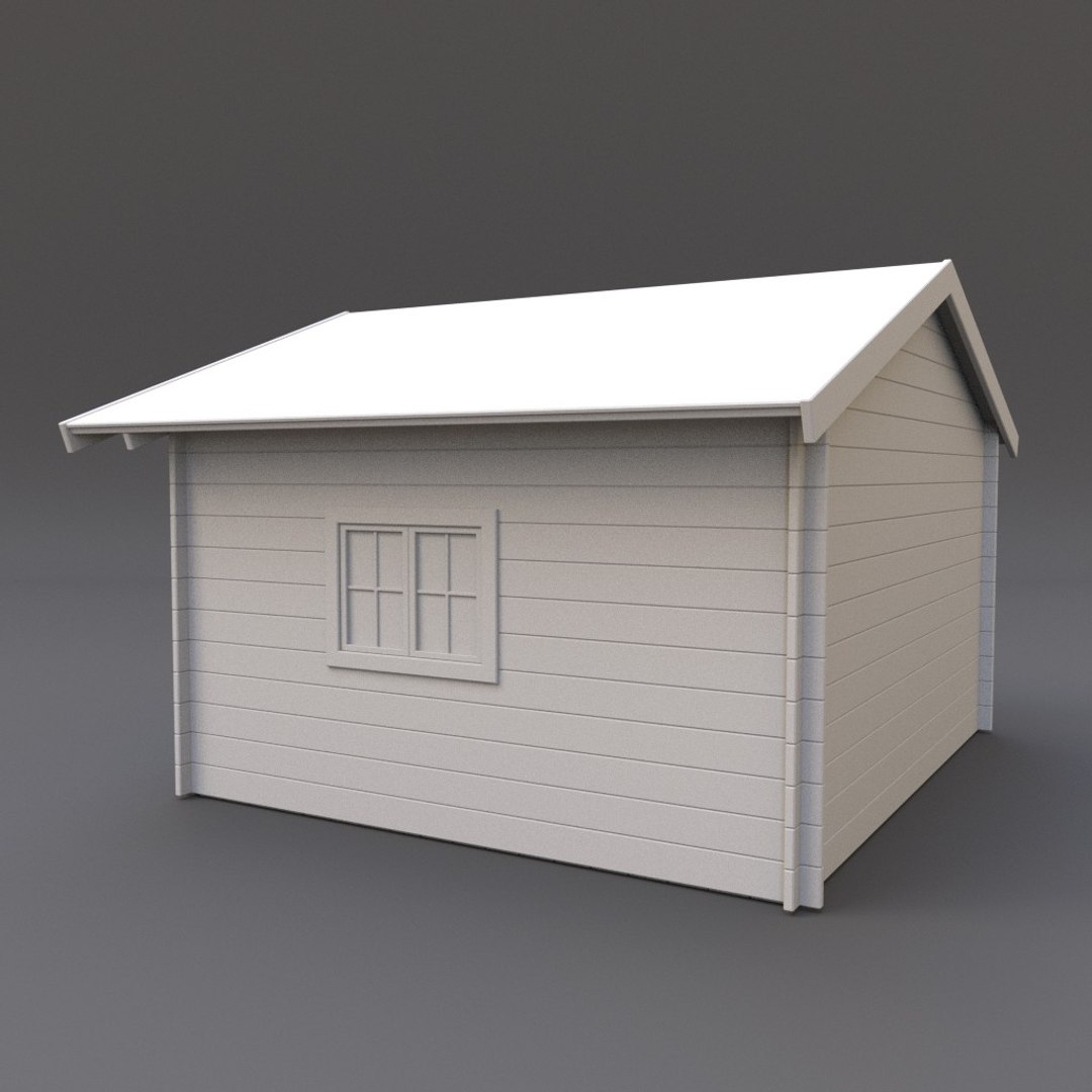 Wooden Shed 3d Model