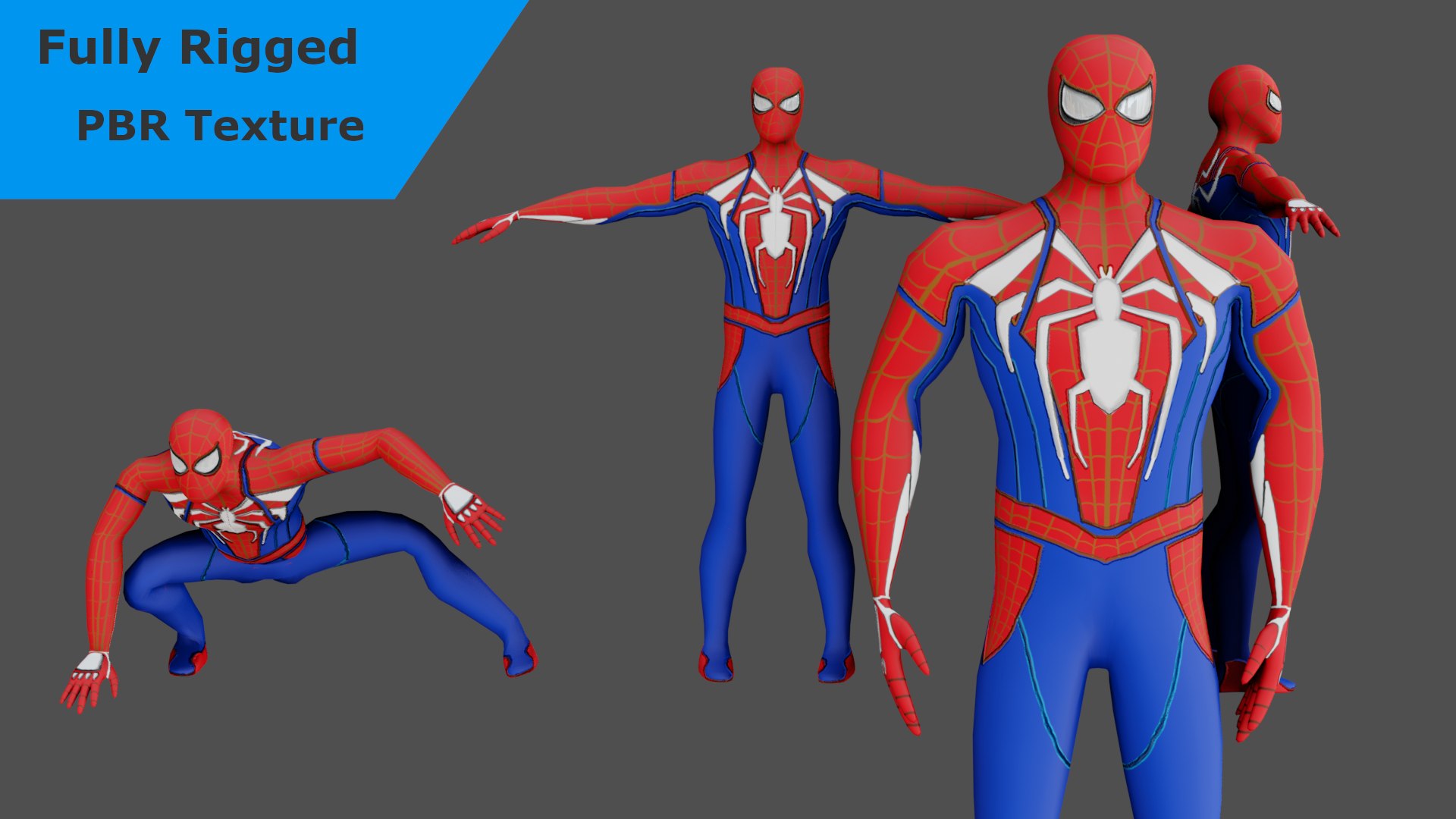 Spider Man Low Poly PBR GameReady 3D Model - TurboSquid 1722511