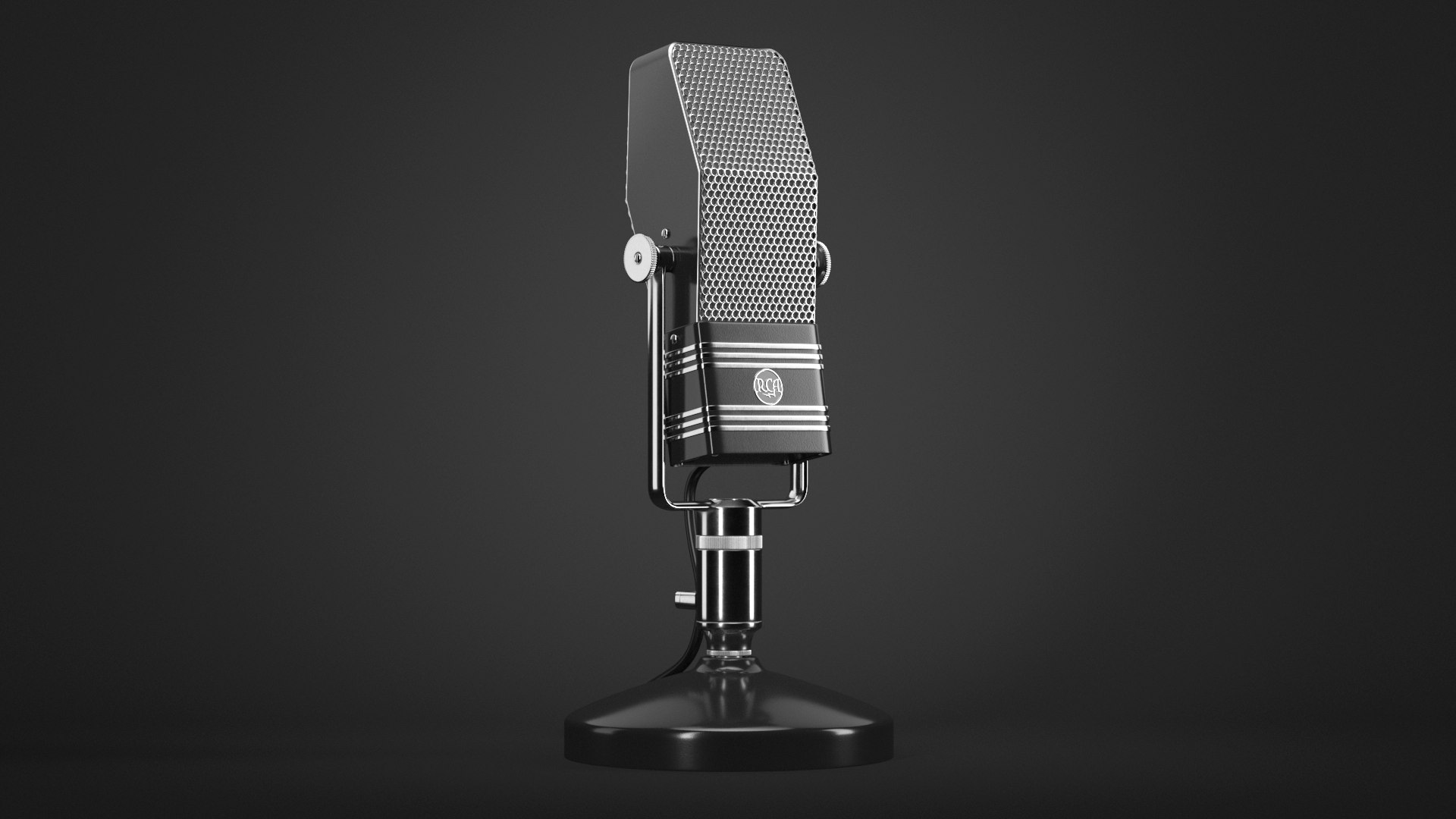 3d model retro nbc broadcasting rophone