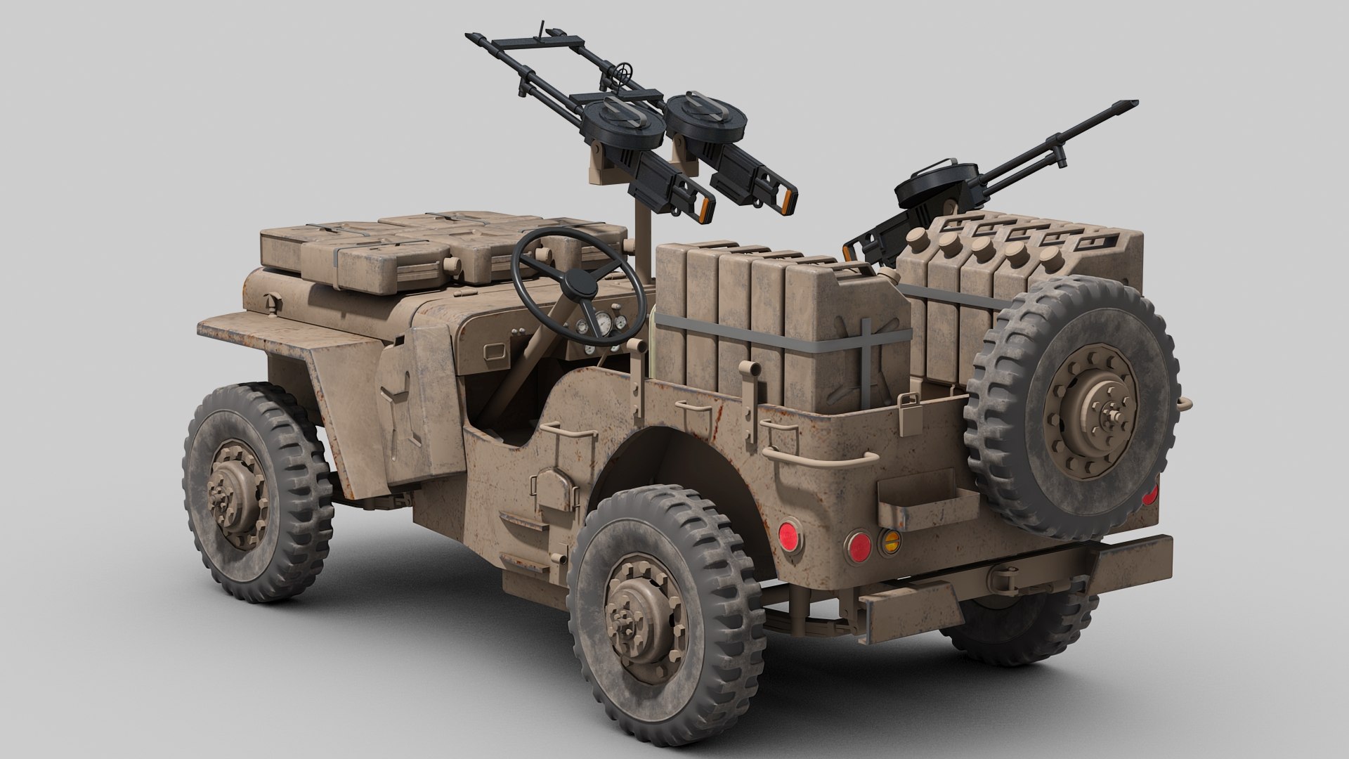 Ww2 Sas Desert Raider 3d Model