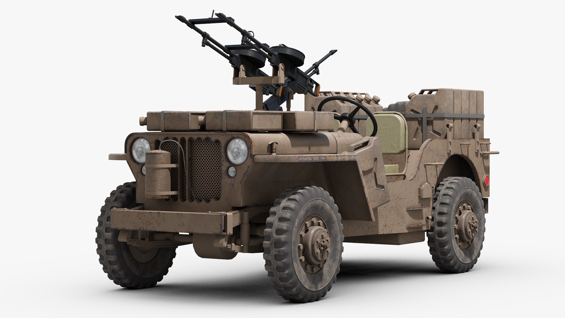 Ww2 Sas Desert Raider 3d Model