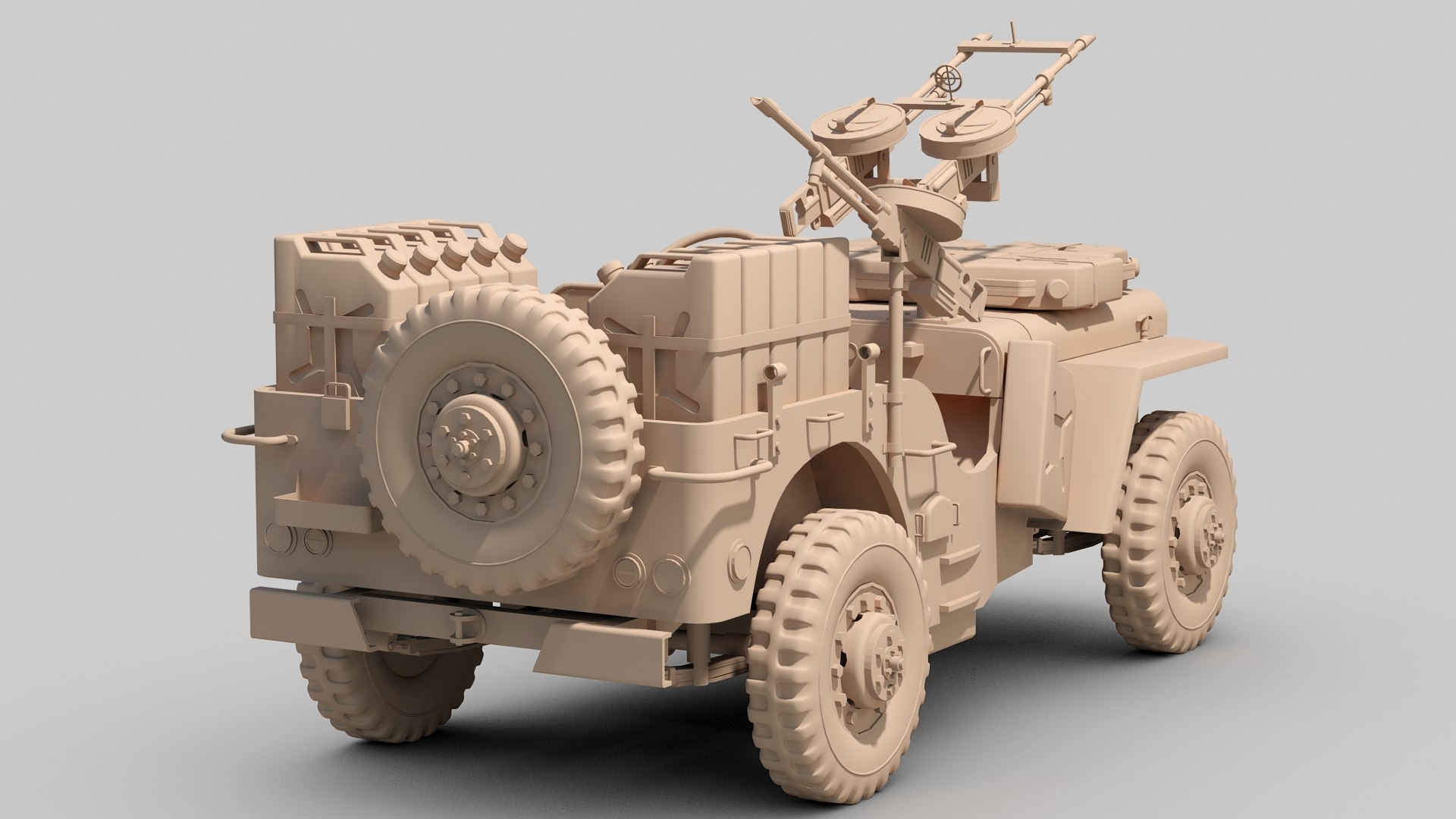Ww2 Sas Desert Raider 3d Model