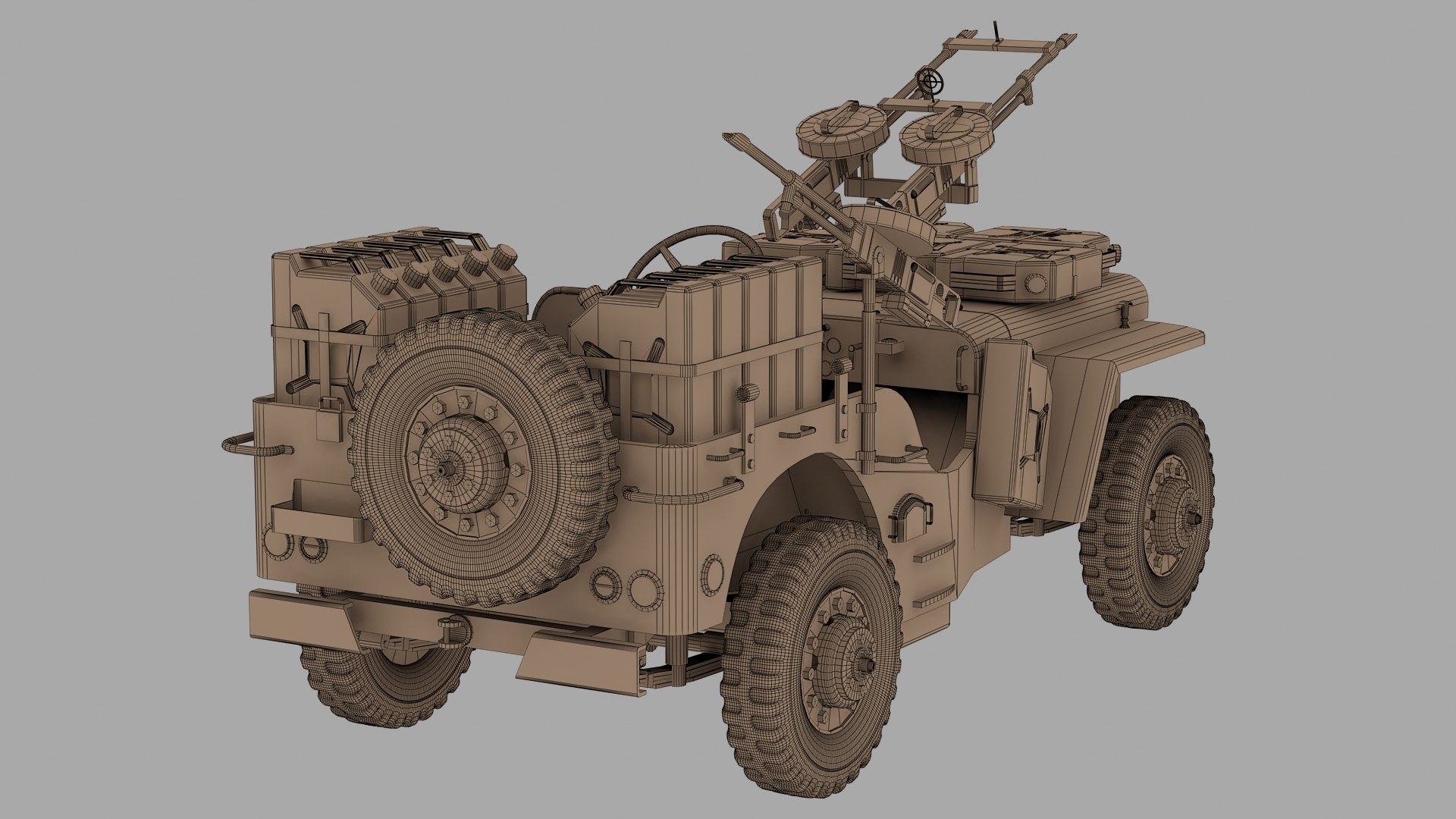 Ww2 Sas Desert Raider 3d Model