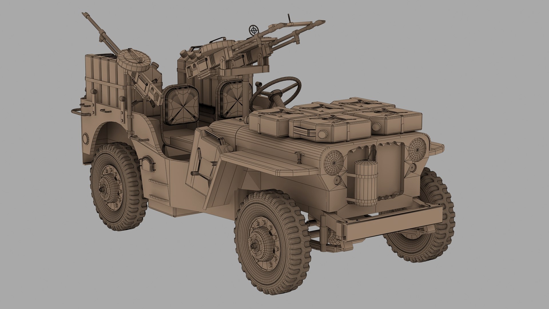 Ww2 Sas Desert Raider 3d Model
