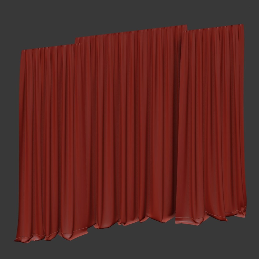 Curtain Tulle 3D Model - TurboSquid 1587928