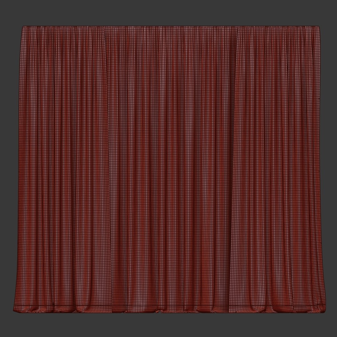 Curtain Tulle 3D Model - TurboSquid 1587928