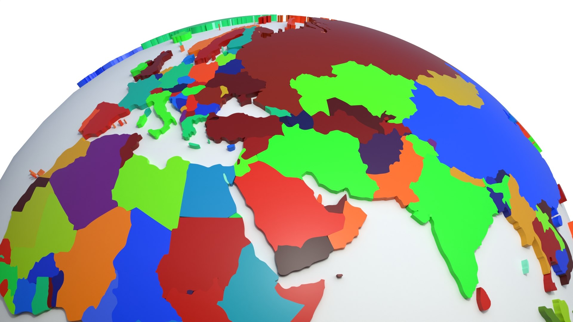3D Model Countries 3D Globe - TurboSquid 2347333