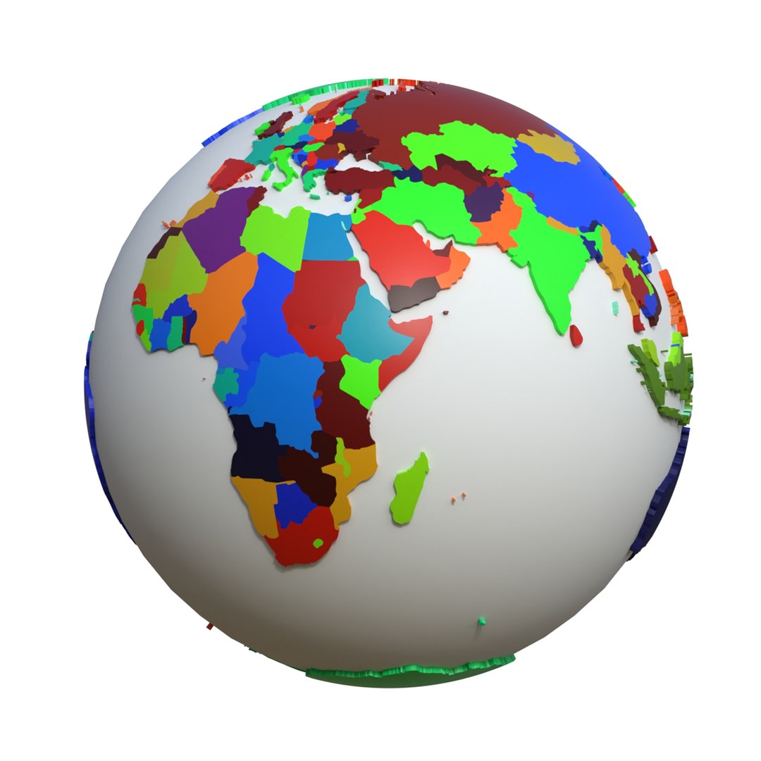 3D Model Countries 3D Globe - TurboSquid 2347333