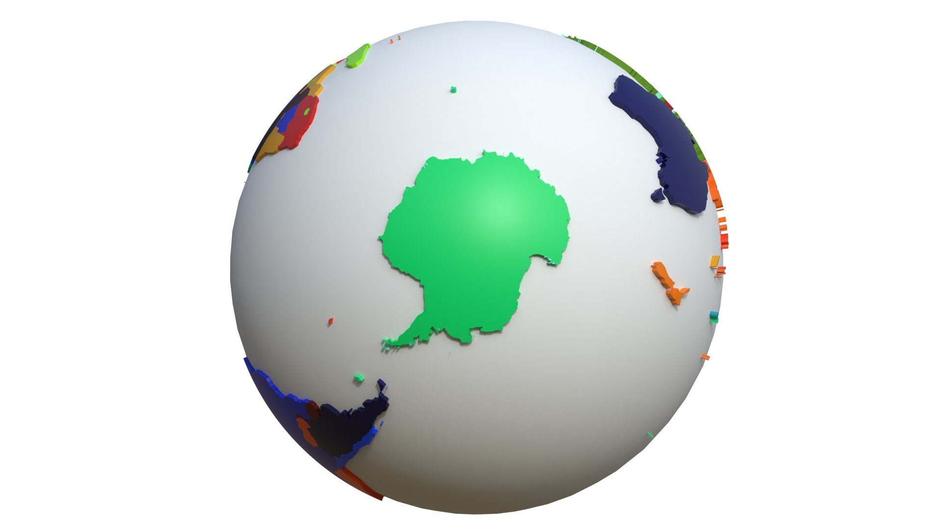 3D Model Countries 3D Globe - TurboSquid 2347333