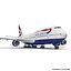 Boeing 747-8i British Airways 3d 3ds