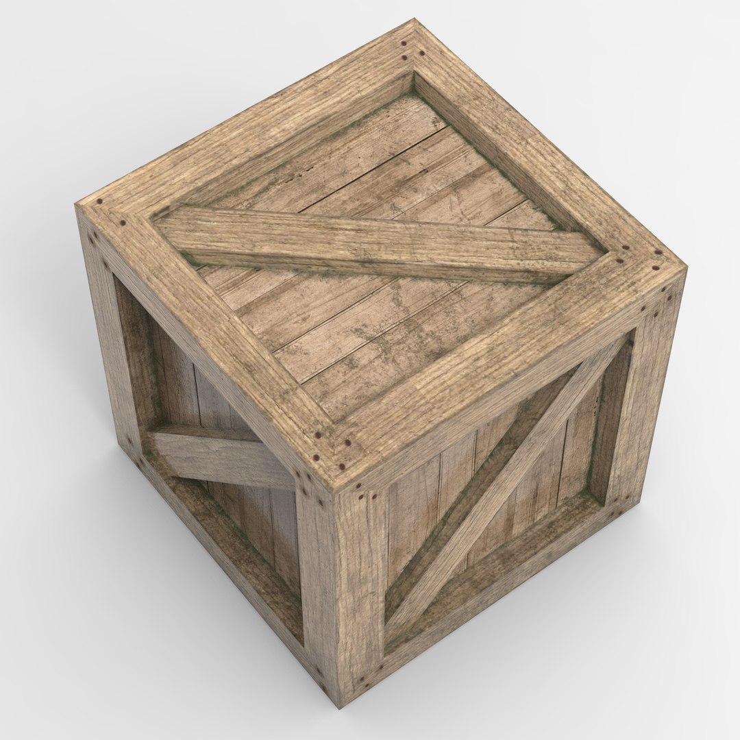 3D Wooden Box Crate Low-poly - TurboSquid 2021887