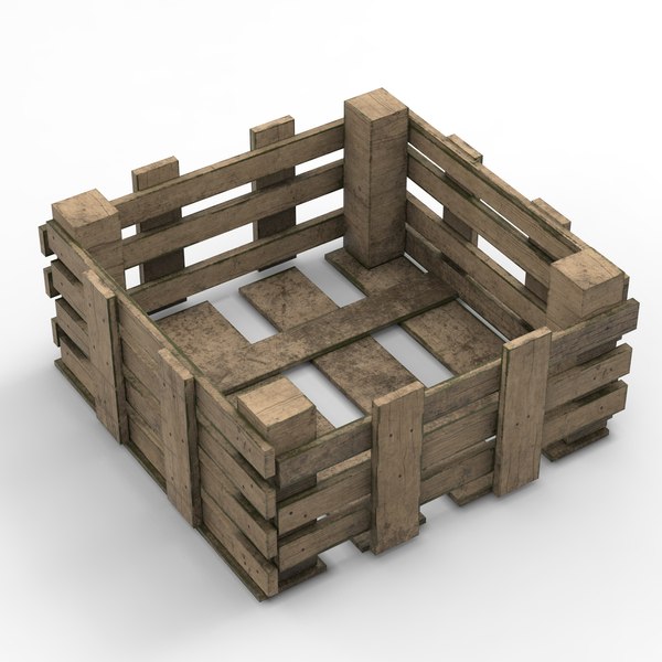 modelo 3d Wooden Box Crate Low-poly - TurboSquid 2021887
