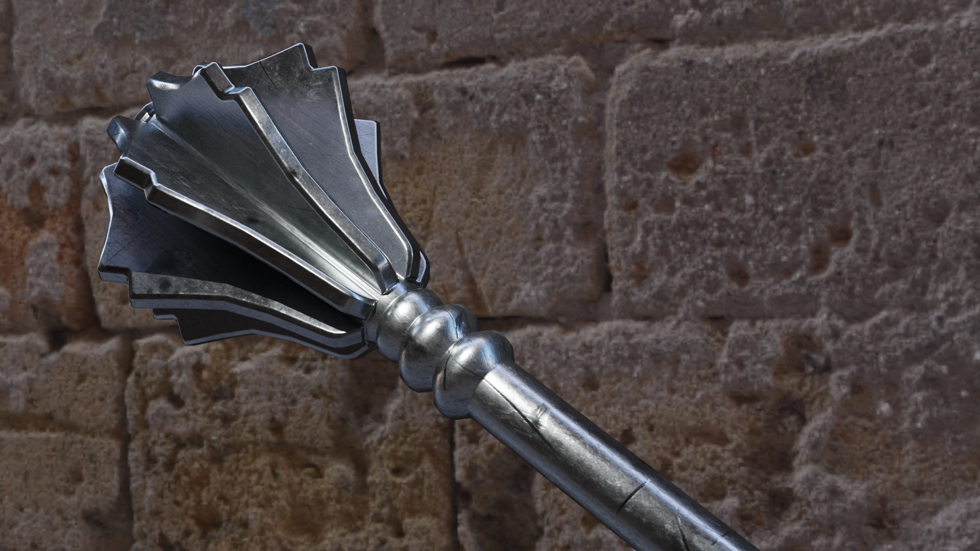 Heavy Flanged Mace 3D Model - TurboSquid 2075171