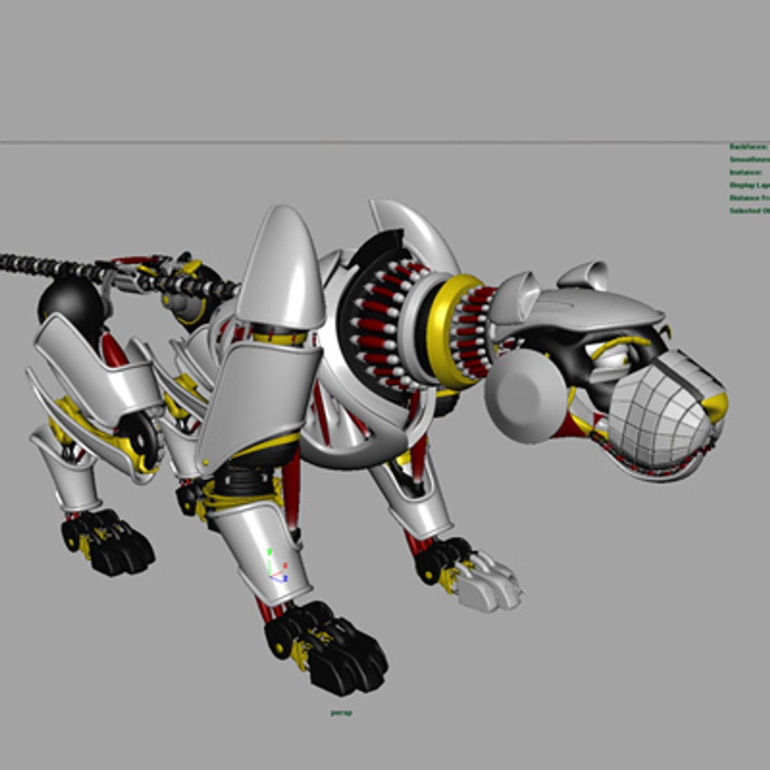 3d Robot Feline Model