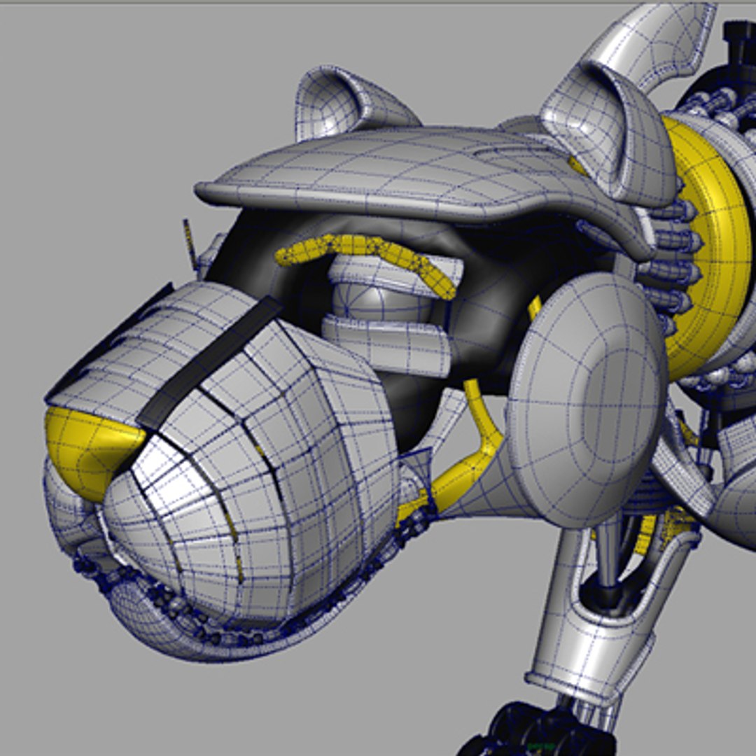 3d Robot Feline Model