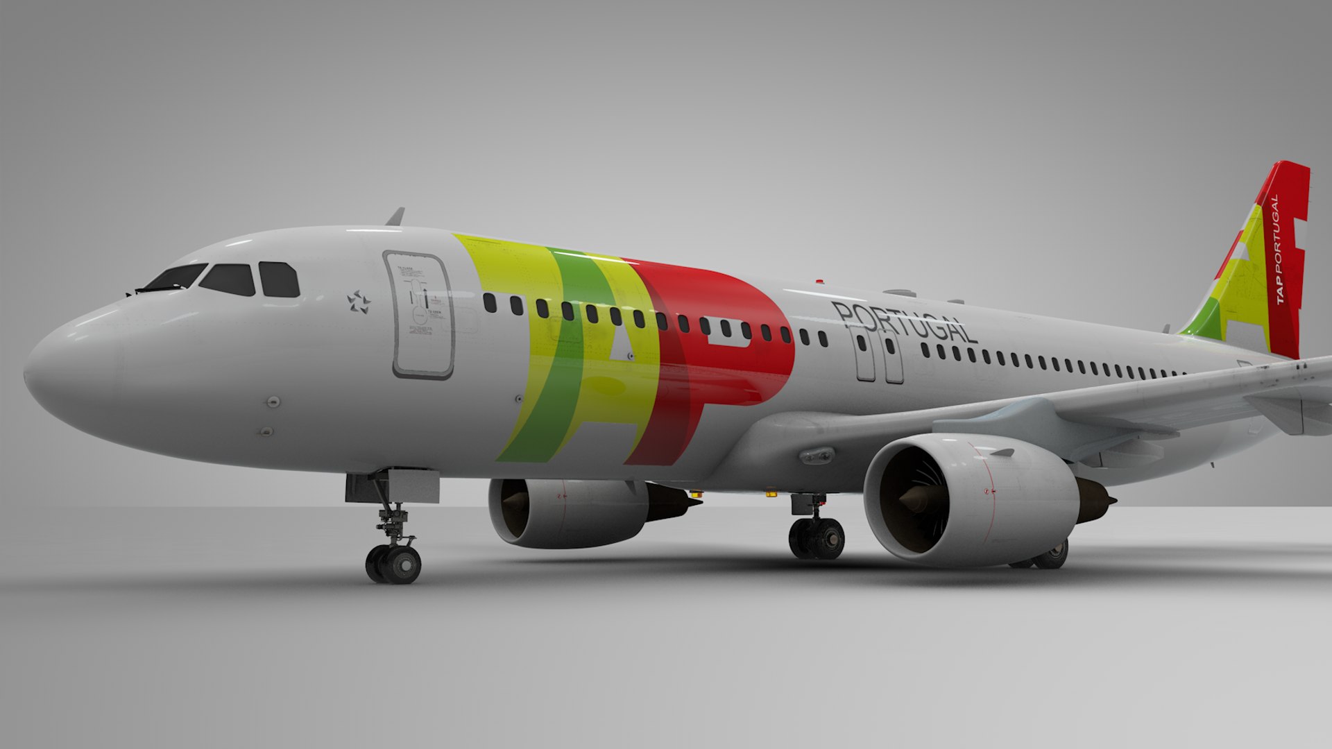 Tap airbus a320 l500 3D model - TurboSquid 1486527