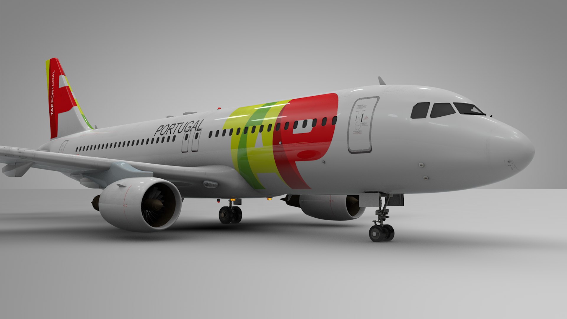 Tap airbus a320 l500 3D model - TurboSquid 1486527