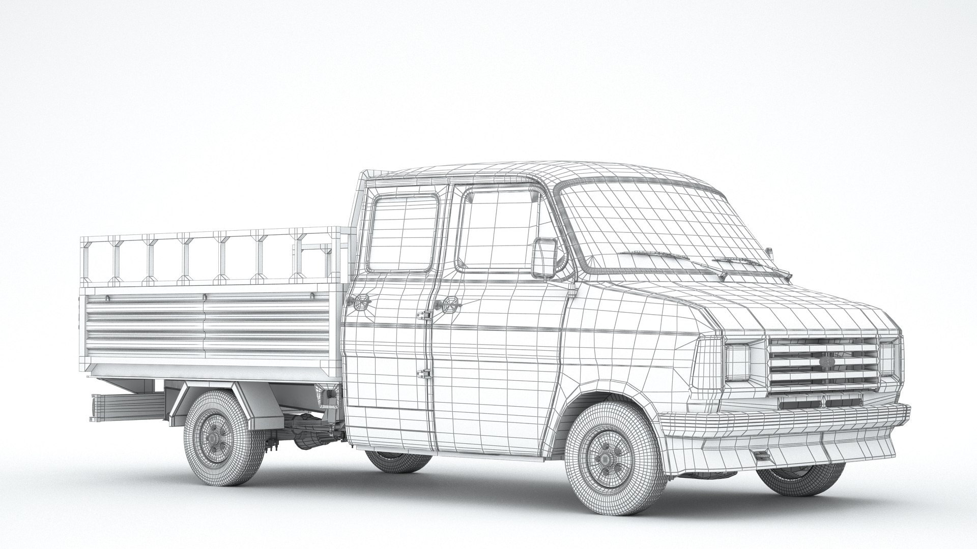 3D Ford Transit Mk2 Pick-Up Model - TurboSquid 2181867