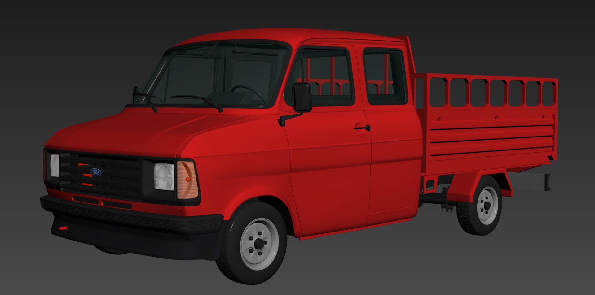 3D Ford Transit Mk2 Pick-Up Model - TurboSquid 2181867