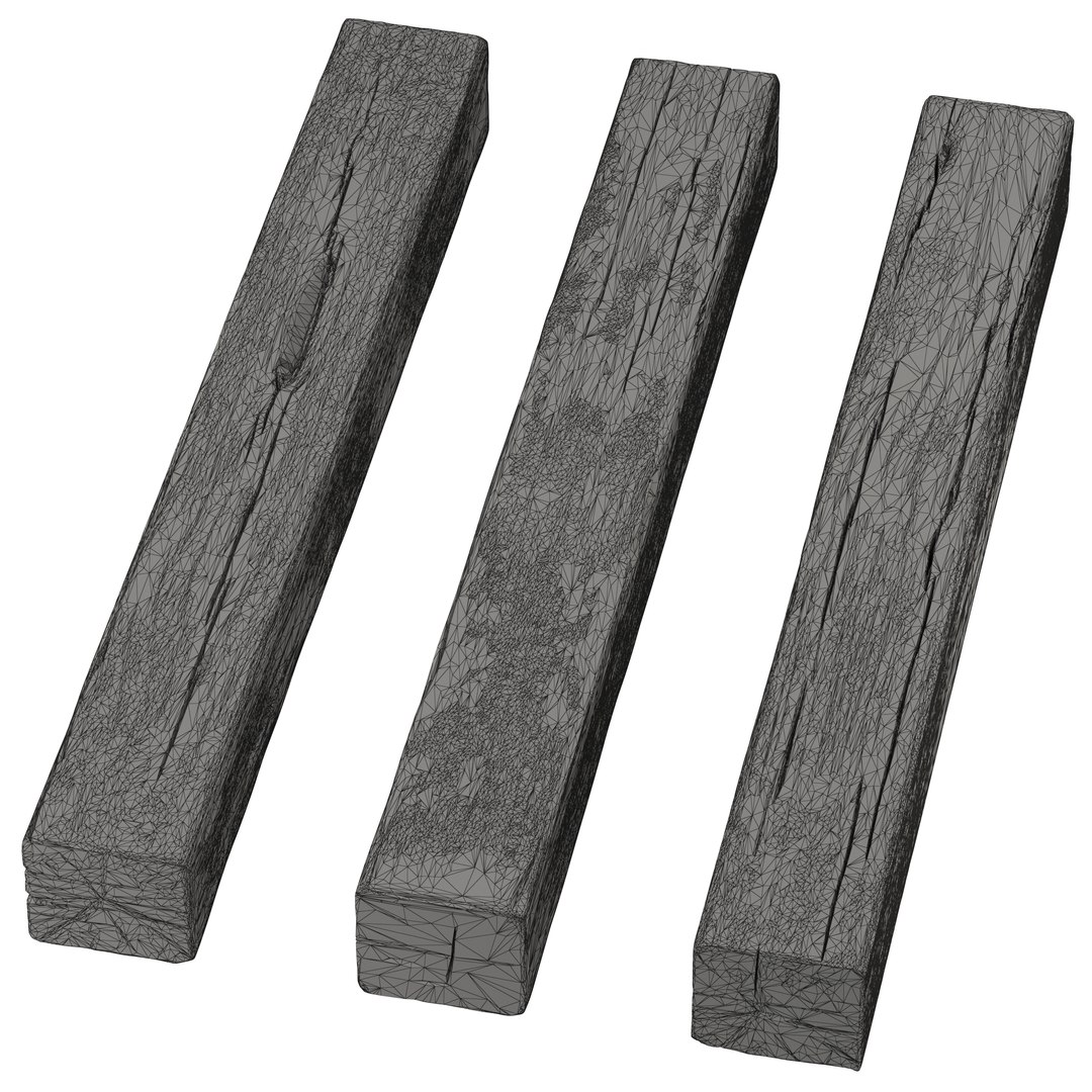 3D Old ASH Wood Beams Model - TurboSquid 1831332